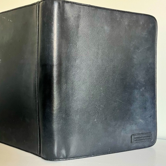 Perry Ellis | Office | Vintage Perry Ellis Black Leather Padfolio ...